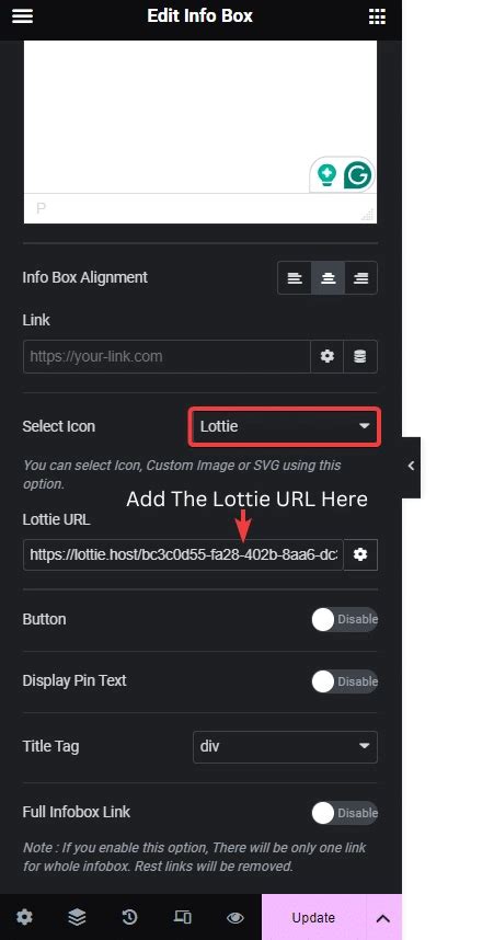 How To Add Lottie Animation In Infobox Elementor The Plus Addons For