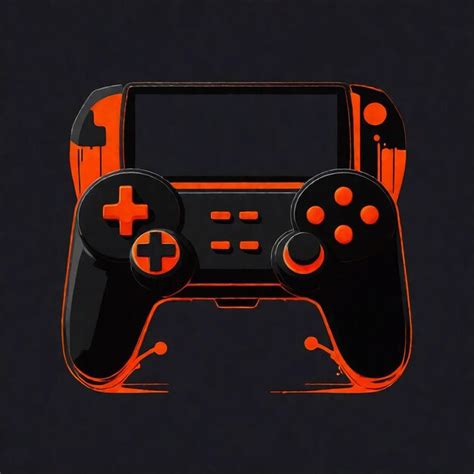 Premium Photo A Black And Orange Game Controller With The Word Quot