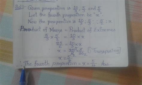 103 53 And 52 Find The Fourth Proportion