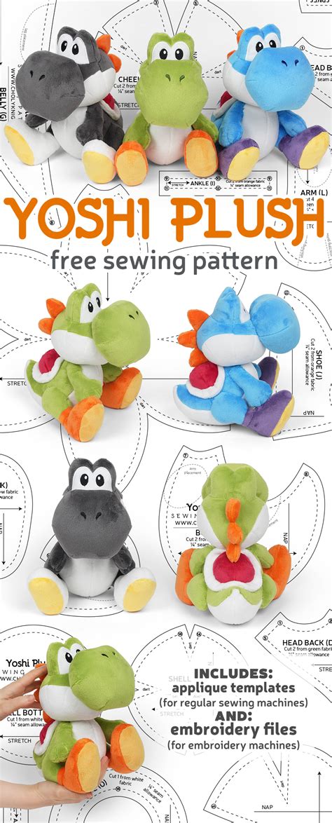 Yoshi Plush Sewing Pattern Sew Desu Ne