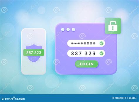 2fa 2 Step Authentication 3d Vector Concept Two Steps Verification Sms