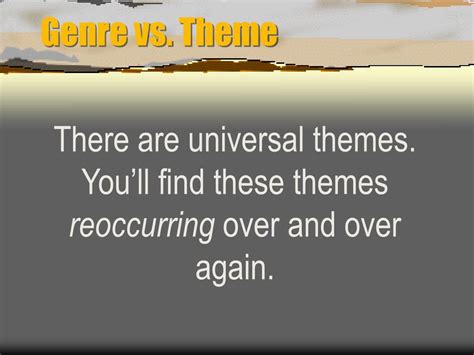 Ppt Genre Vs Theme Powerpoint Presentation Free Download Id6544244