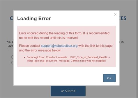 Submitted Loading Error Page 2 Data Management Kobotoolbox Community Forum