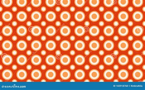 Orange Seamless Circle Background Pattern Stock Vector Illustration