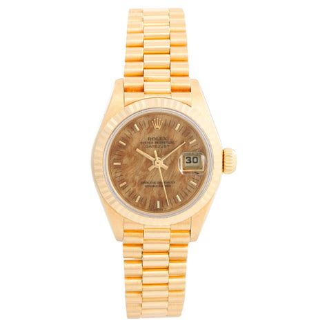 Ladies 18k Yellow Gold Rolex President Watch For Sale At 1stdibs
