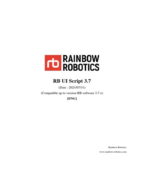 Rainbow Robotics Ui Script Manual Pdf Trigonometric Functions