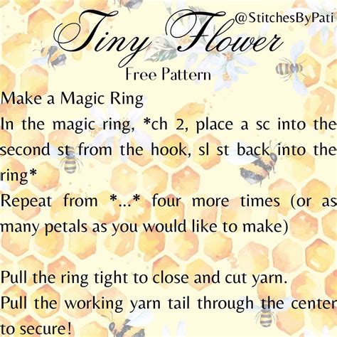 Tiny Flower Free Pattern