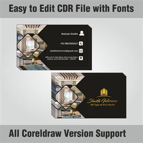 New Interior Design Business Card And Visiting Card Desgin