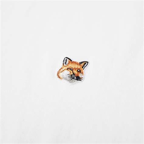 Maison Kitsune Fox Head Patch T Shirt White End