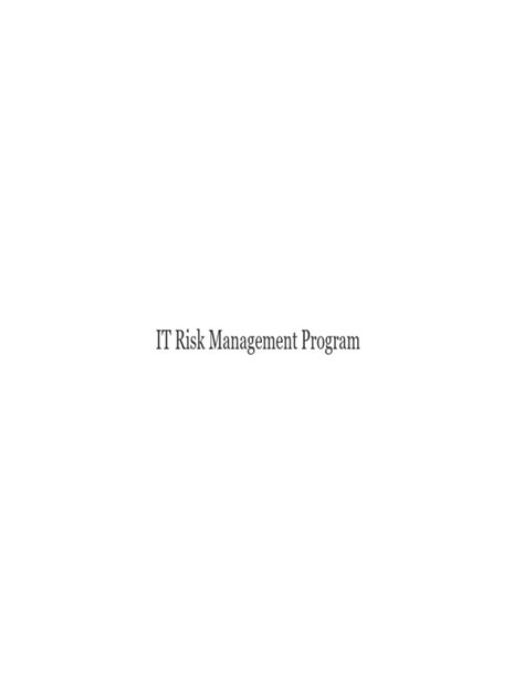 Microsoft Powerpoint 01 It Risk Management Program Pdf Risk