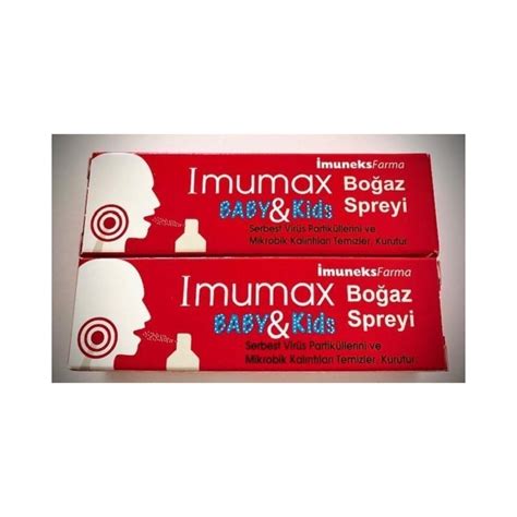 Imuneks Imumax Baby & Kids Boğaz Spreyi 20ml*2adet Fiyatı
