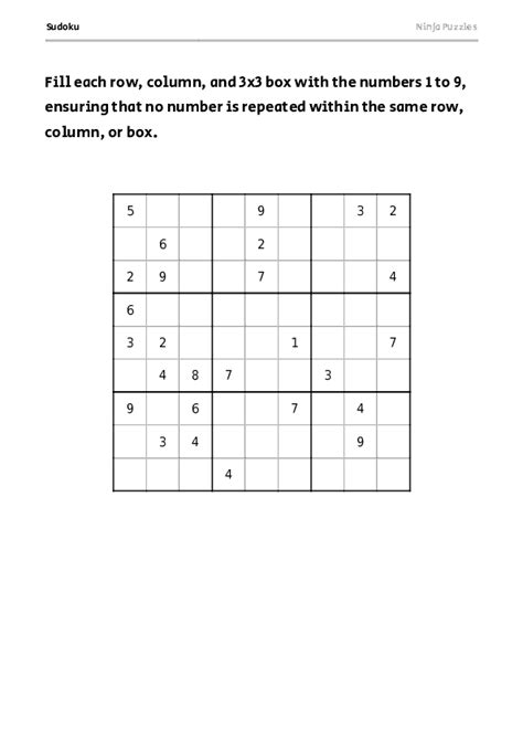 Hard Sudoku 8 Free Printable Pdf Puzzle