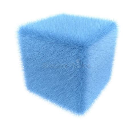 Furry Blue Cube Stock Illustration Illustration Of Shape 36534958