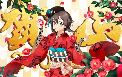 Safebooru 1girl Alternate Costume Asada Shino Black Headwear Brown