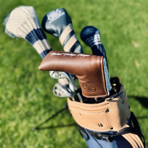 Leather Golf Putter Cover Blade Brown Modest Vintage Player Ltd