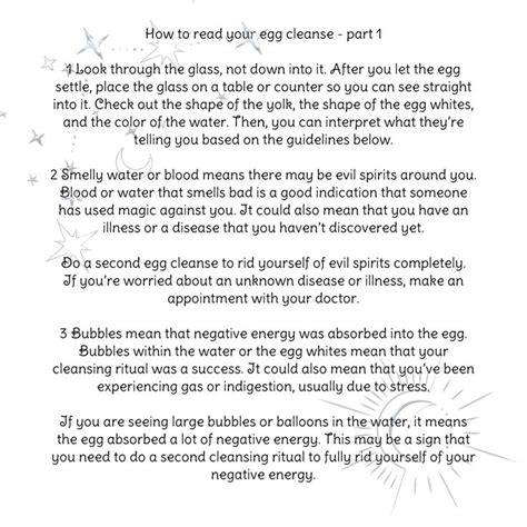 Reading Your Egg Cleanse Part 1 Cleanse Meaning Read Meaning Cleanse