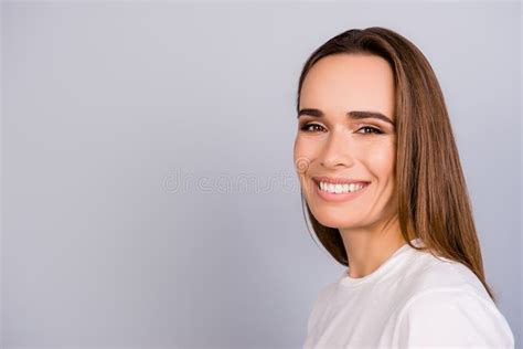 Beauty And Health Concept Young Pretty Brown Haired Lady With Stock