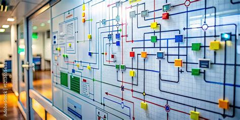 Process Flow Diagram Photography Visualizing Workflow Efficiency Stock