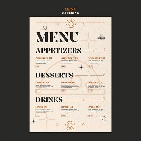 Free Psd Catering Template Design