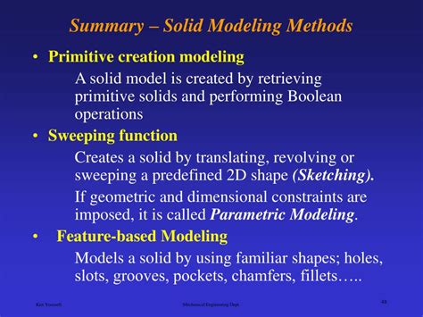 Ppt Introduction To Solid Modeling Parametric Modeling Powerpoint Presentation Id5620316