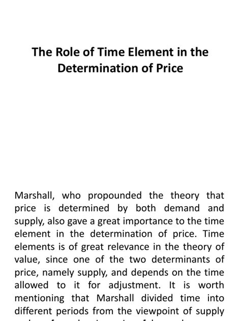 The Role Of Time Element In The Determination Pdf Long Run And Short Run Supply Economics