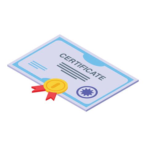 Benchmark Certificate Icon Isometric Vector Indicator Performance