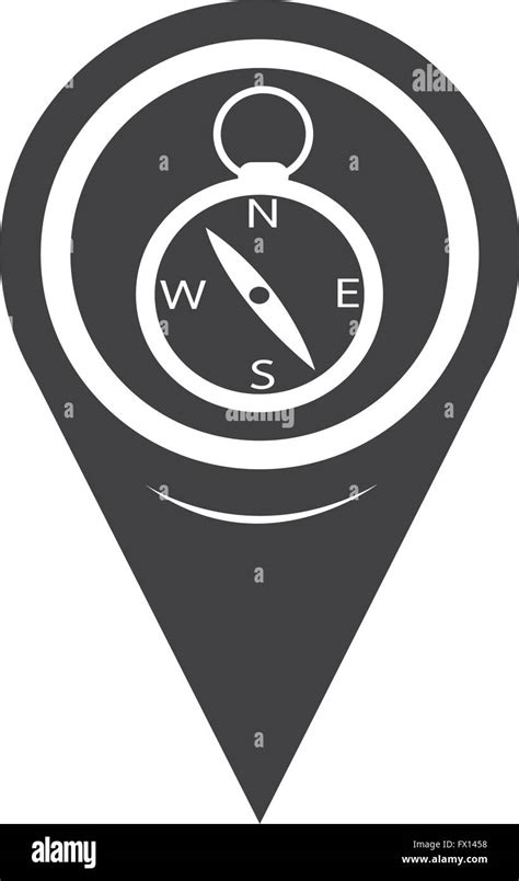 Map Pointer Compass Icon Stock Vector Image And Art Alamy