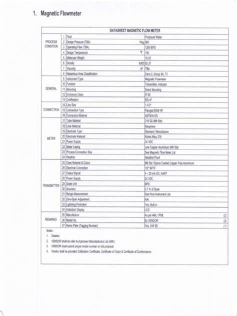 data sheet flow meter pdf