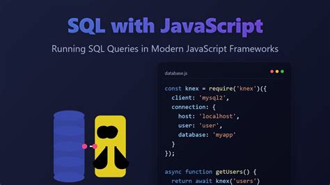Sql With Javascript Unleash The Power Of Databases In Web Apps Youtube