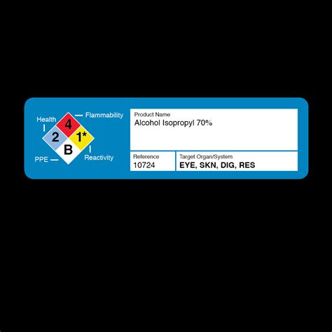 Isopropyl Alcohol Label Template