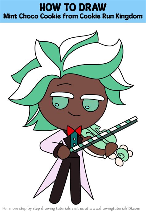 How To Draw Mint Choco Cookie From Cookie Run Kingdom Cookie Run