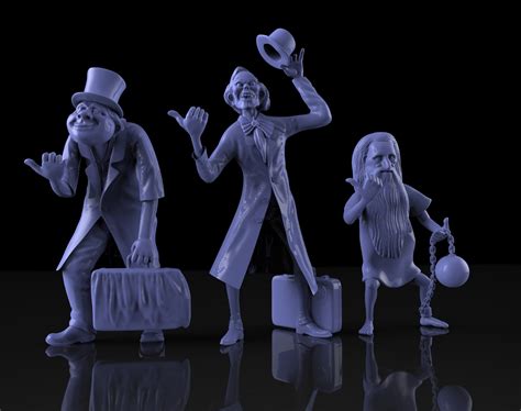 Stl File Hitchhiking Ghosts Haunted Mansion 3d Print Model 👻・3d