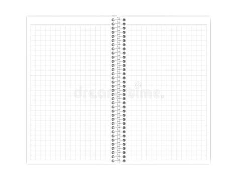 Wire Spiral Open Empty White A4 Note Book Vector Mock Up Stock Vector