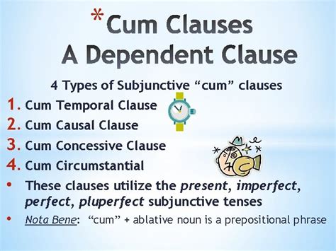 4 Types Of Subjunctive Cum Clauses 1 Cum