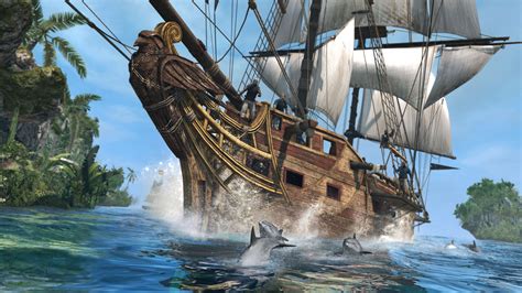 Assassins Creed 4 Black Flag Ship Sailing Hd Wallpaper Rare Gallery