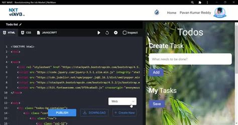 Pavan Kumar Reddy C On Linkedin Nxtwaveccbp Todolist Javascript