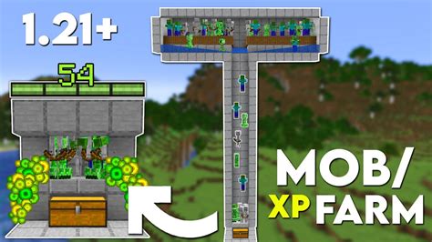 Minecraft Easy Mob Xp Farm Tutorial 121 Without Mob Spawner Youtube