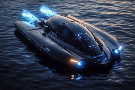 Advanced Hovercraft With Minimalistic Stealth Design Premium Ai Generated Image Advanced Hovercraft With Minimalistic Stealth Design Premium Ai Generated Image