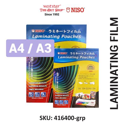 Weststar The Art Shop Buy A4 A3 Laminating Film Lamination Pouch Online At Discount