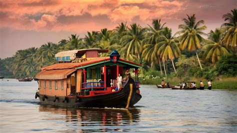 Premium Photo Houseboat On Kerala Backwaters India