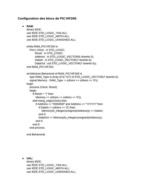 Configuration Des Blocs De Pic10f200 Pdf Computer Programming Software Engineering