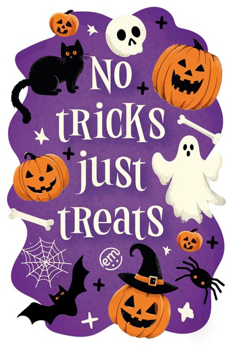 Expressionmed No Tricks Just Treats Decal Sticker Uk
