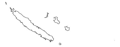 New Caledonia Outline Map New Caledonia Map