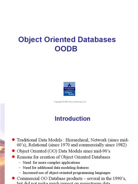 Object Oriented Databases Oodb Pdf Object Computer Science