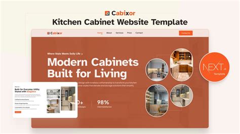 Cabixor Onepage Kitchen Cabinet Nextjs Template