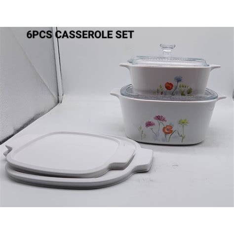 Corningware 6 Piece Casserole Set Shopee Singapore