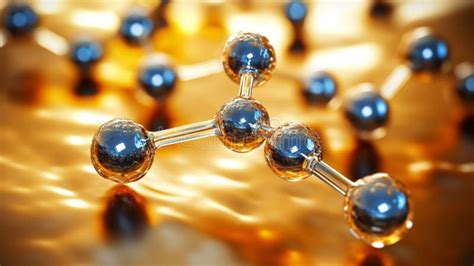 3d Illustration Abstract Atomic Structure Molecular Bonds And