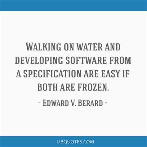 Walking On Water And Developing Software From A