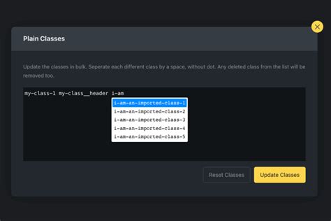 Plain Classes Manager Advanced Themer