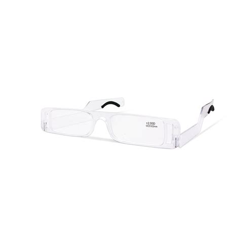 Folding Reading Glasses Mini Size Stickable To Mobile Phone Stand Rectangular Pocket Reader